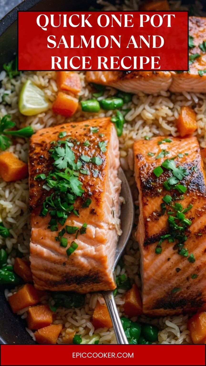 Quick One Pot Salmon And Rice Recipe - Epic Cooker